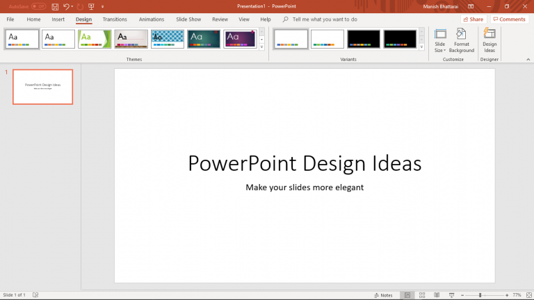 Use AI to design your slides with Microsoft PowerPoint – Manish Bhattarai